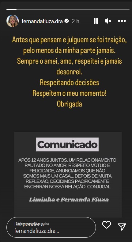 Liminha, do SBT, anuncia separação de Fernanda Fiuza Liminha, do SBT, anuncia separação de Fernanda Fiuza